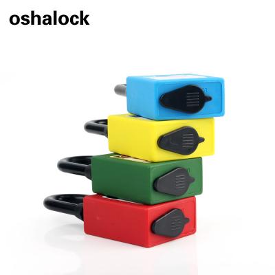 Cina OSHALOCK 38 mm plastic shackle lock out Electrically Non-Conductive Safety Padlock with in vendita