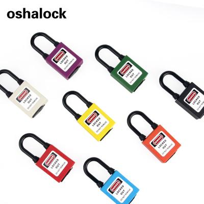 Cina 38MM white plastic body safety lockout Electrically insulated dust-proof security padlock with keyed alike in vendita