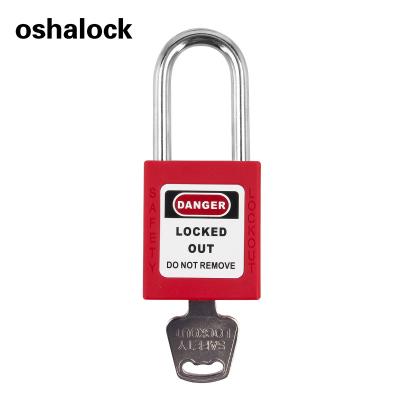 Cina OEM Steel beam ABS Prevent misuse lock out Safety padlock For industrial equipment With master key in vendita