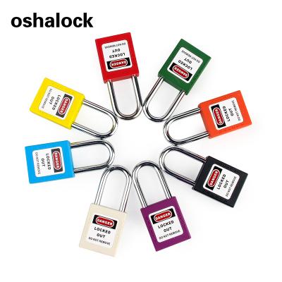 Cina OEM Steel beam ABS Prevent misuse lock out Safety padlock For industrial equipment With master key in vendita