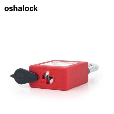 Cina OSHALOCK 38MM Steel beam dust-proof Prevent misuse Device lockout Safety padlock in vendita