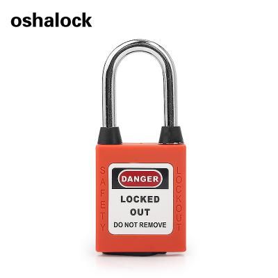Cina OSHALOCK Factory Price Steel Shackle Prohibited operation lock out keyde alike Safety Padlock in vendita