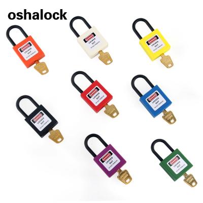 Cina Non-conductive electrical equipment lockout tagout Mini Nylon safety padlock with master key in vendita