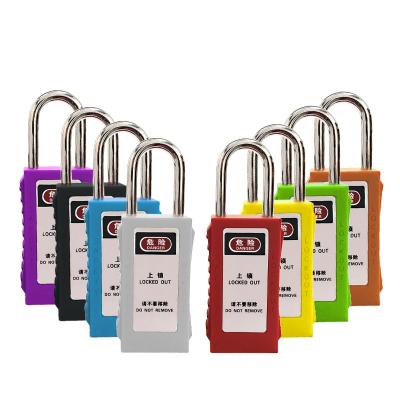 China 38mm hardened steel shackle safety padlock with master key for use in mechanical lockout-tagout Te koop