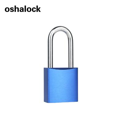 Cina 38mm steel shackle Compact  Anodized aluminium safety security padlock Lockout with keyed alike in vendita