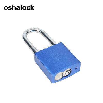 Cina 38mm steel shackle Compact  Anodized aluminium safety security padlock Lockout with keyed alike in vendita