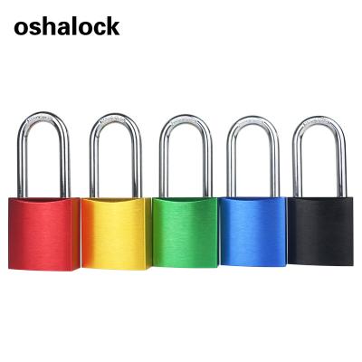 Cina 38mm steel shackle Compact  Anodized aluminium safety security padlock Lockout with keyed alike in vendita