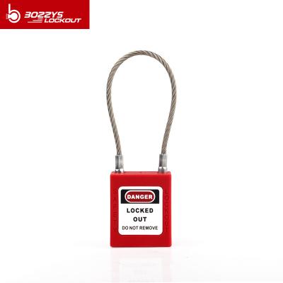 Cina la serrata della sicurezza 97.2G padlocks il colore rosso con il dispositivo d'ancoraggio del cavo dell'acciaio inossidabile in vendita