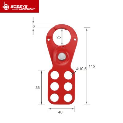 Cina Cerniera rossa materiale d'acciaio di Tagout di serrata dei lucchetti del fornitore 6 di BOSHI Cina in vendita