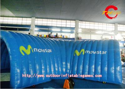 China Barraca inflável da abóbada do grande arco azul do PVC com impressão feita sob encomenda do teste padrão à venda