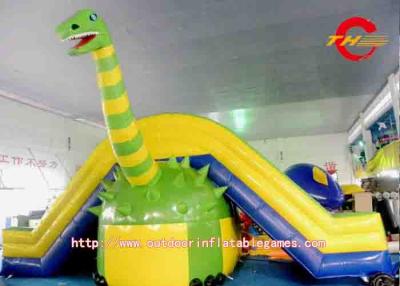 China Enviromentally Friendly PVC Inflatable Dinosaur Water Slide in Green for sale