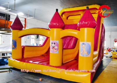 China Commercial Inflatable Children Water Paradise Disney Pink Large Slide for sale