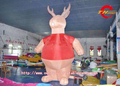 China Outside Huge Inflatable Cartoon Characters / Funny Orange Inflatable Deer for sale