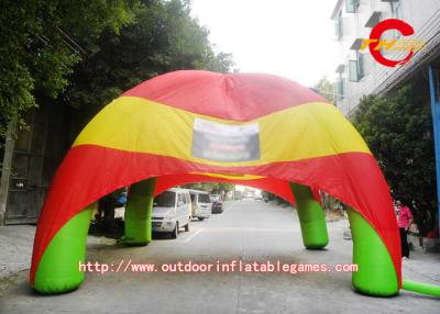 Cina Oxford quattro colonne dell'arco gonfiabile della tenda è tumultuosa nel verde giallo rosso in vendita