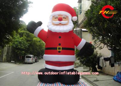 China Outdoor Cute Red Christmas Inflatable Santa Claus in Oxford Cloth for sale