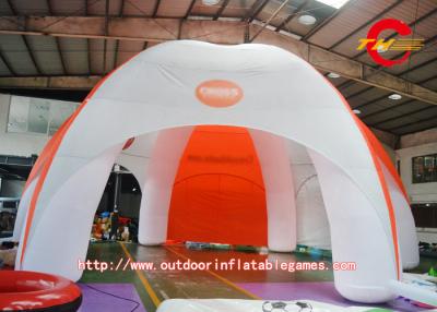 Cina Sei materiali gonfiabili impermeabili bianchi arancio di qualità del panno di Oxford della tenda del piede in vendita