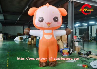China Advertising Orange Oxford Cloth Inflatable Cartoon Promotional Display for sale
