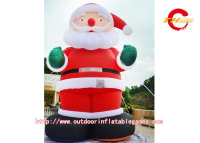 China Ads Show 8 Meters High Huge Inflatable Santa Claus With Printed Pattern for sale