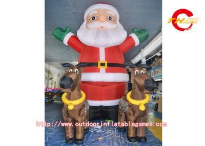 China Christmas Inflatable Santa Claus And Snow Elk Advertising Festival Show for sale
