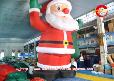 China Inflatable Santa Claus With A Christmas Gift Bag Cartoon Character Model for sale