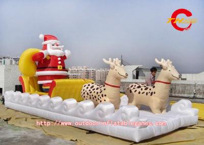 China Oxford Cloth Santa Claus Inflatable Cartoon Characters For Christmas Decoration for sale