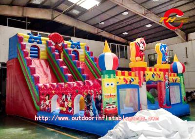 China Waterproof Disney Kids Bounce House UV Resistant Blue / Pink for sale