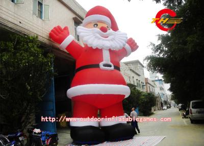 China Giant Cute Christmas Cartoon Decorated Red Inflatable Santa Claus for sale