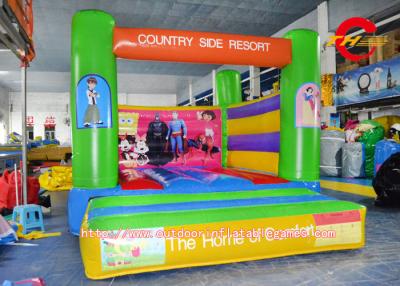 China Disney Cartoon Inflatable Bounce House , PVC HD Printing Inflatable Bouncy Castle for sale