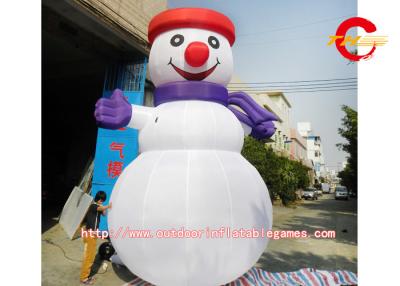 China 6m Lovely Decorative Inflatable Christmas Snowman Oxford Cloth for sale