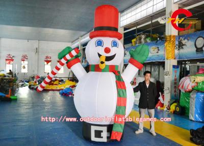 China 3m White Inflatable Cartoon Characters Giant Christmas Snowman for sale