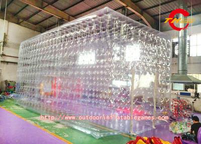 Cina La doppia tenda gonfiabile trasparente quadrata impermeabilizza il PVC di 0.55mm Platone in vendita