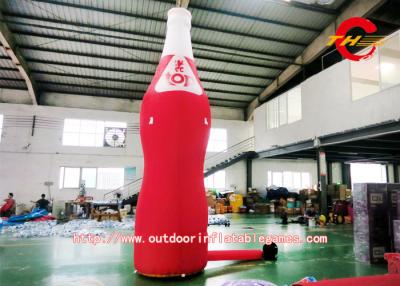 China Business Advertising Inflatable Bottle Model 210D / 420D Oxford Fabric for sale