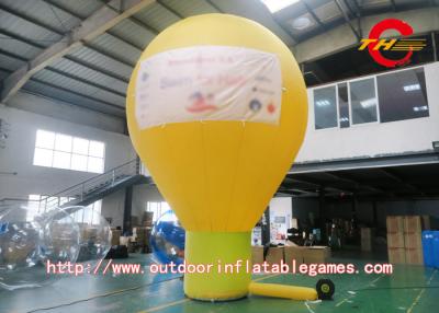 China Yellow Bulb Inflatable Advertising Balloons , Beautiful Inflatable Helium Balloon for sale