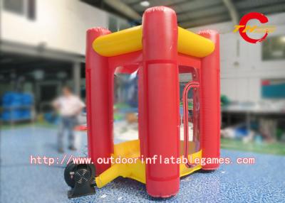 China Inflatable Money Catching Machine / Event Red Cube Cash Grab Inflatable Money Booth for sale