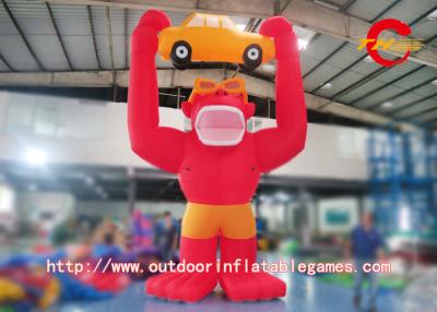 China Cute Chimpanzee Oxford Cloth Inflatable Mascot Cartoon Characters for advertising for sale