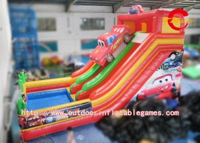 China Interactive Games Bright Color Inflatable Commercial Bounce House With Slide for sale