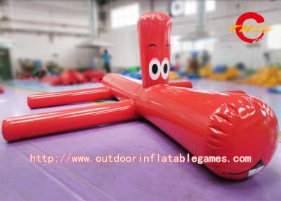 China Children Game Inflatable Water Slide Toys With Pool , Red Color Kids Jumping Toys for sale