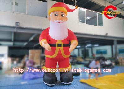 China 400 Cm High Oxford Inflatable Cartoon Characters Santa Claus With Christmas Gift for sale