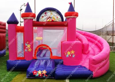 China Customized Lovely Princess Inflatable Combo Castle With Small Slide for sale