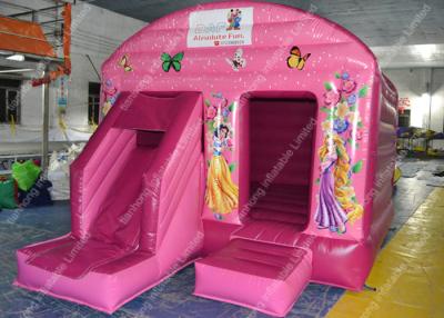 China Pink Inflatable Bounce House , Amusement Park Inflatable Bounce for sale