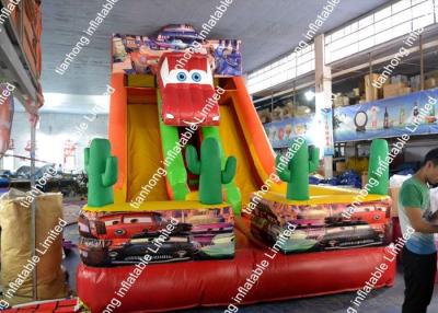 China Rainbow Auto Inflatable Pvc Water Slide waterproof With lightweight for sale