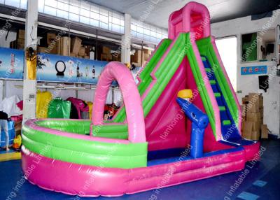 China Frozen PVC Pink Inflatable Water Slide Children's Outdoor Pool for sale