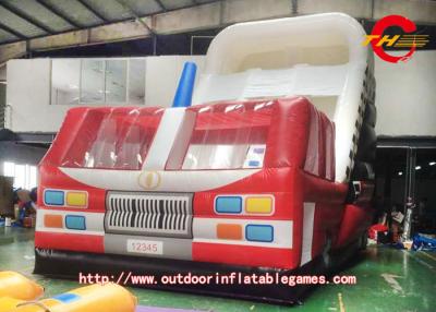 China Park Red PVC Inflatable Bounce House fire retardant With digital printing for sale