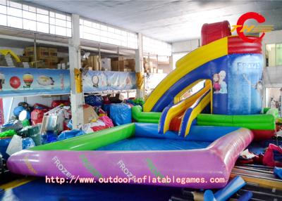 China commercial  inflatable frozen water slides with seperate pool for sale