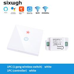 China SIXWGH Tuya Wifi Connected Light Switch Home Automation Touch Wall Switch Controller for sale