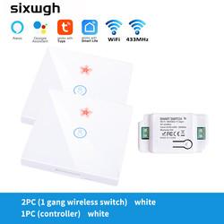 China SIXWGH Tuya Wifi Connected Light Switch Home Automation Touch Wall Switch Controller for sale