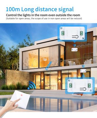 China RF433 Wireless Remote Control Switch Crystal Glass Panel Touch Switch with 10A breaker refit old version circuit for sale