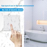 China Wireless Self Powered Remote Control Switch Panel Waterproof Wall Light Switch 10A for sale