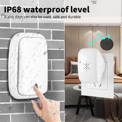 Cina Chiamata senza fili Ring Doorbell Stati Uniti UE Regno Unito all'aperto nessun campanello impermeabile auto-alimentato fissante 300M in vendita