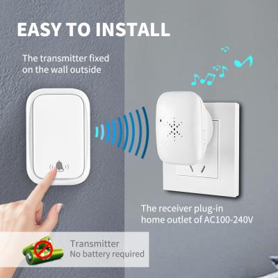 Cina Chiamata senza fili Ring Doorbell Stati Uniti UE Regno Unito all'aperto nessun campanello impermeabile auto-alimentato fissante 300M in vendita